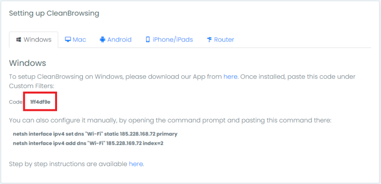 Setup Dns Filtering On Windows With Cleanbrowsing App Cleanbrowsing Help