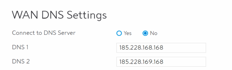 Change DNS on Spectrum (RAC2V1K FW 1.2.4) – CleanBrowsing Help